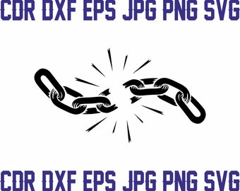 Broken Chains Svg - Etsy