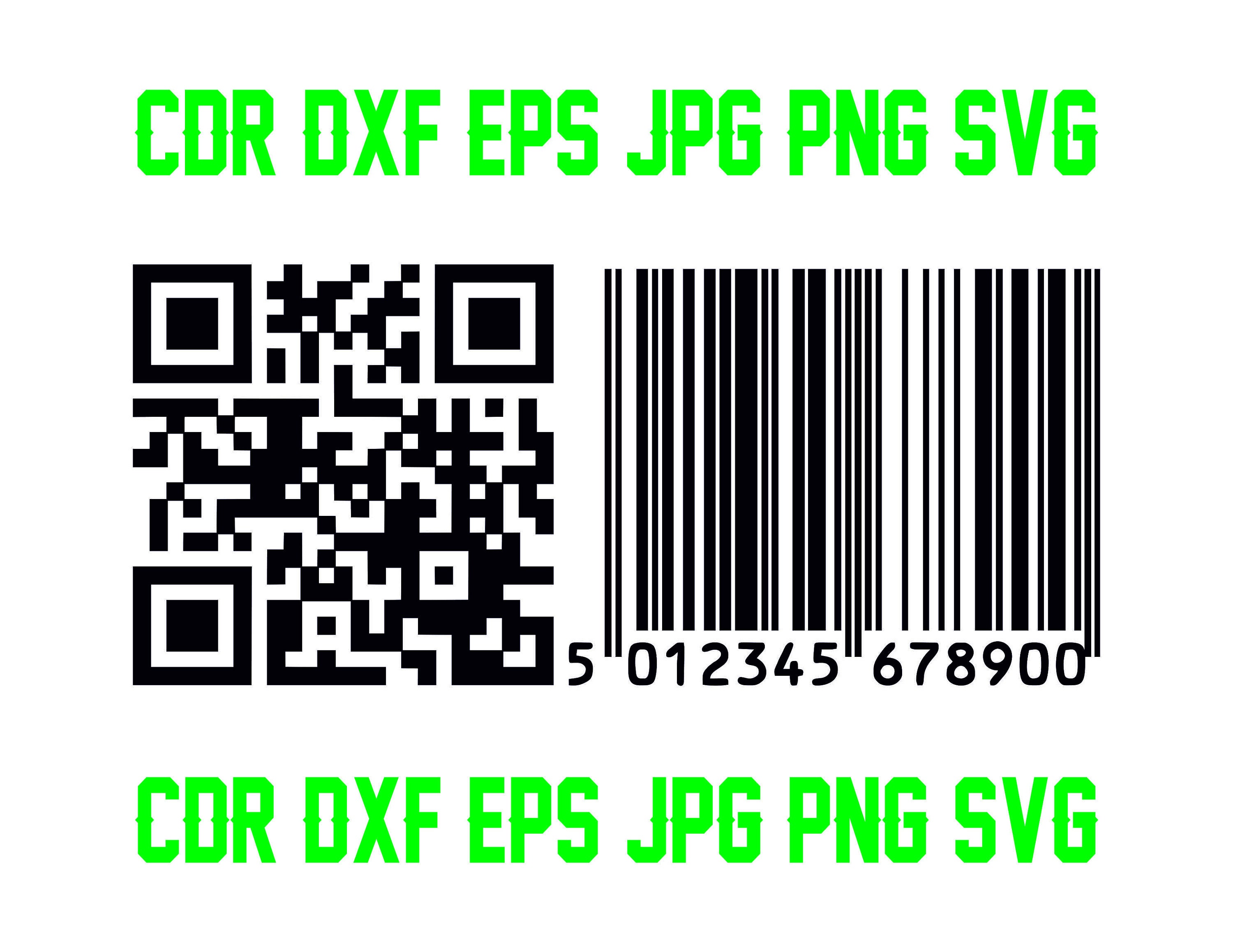 Barcode Svg Cutting File, Bar Code Silhouette, Instant Download Barcode ...