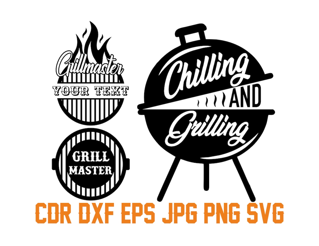 Grill Svg Cutting Files, Instant Download Bbq Clipart, Barbecue Vector ...