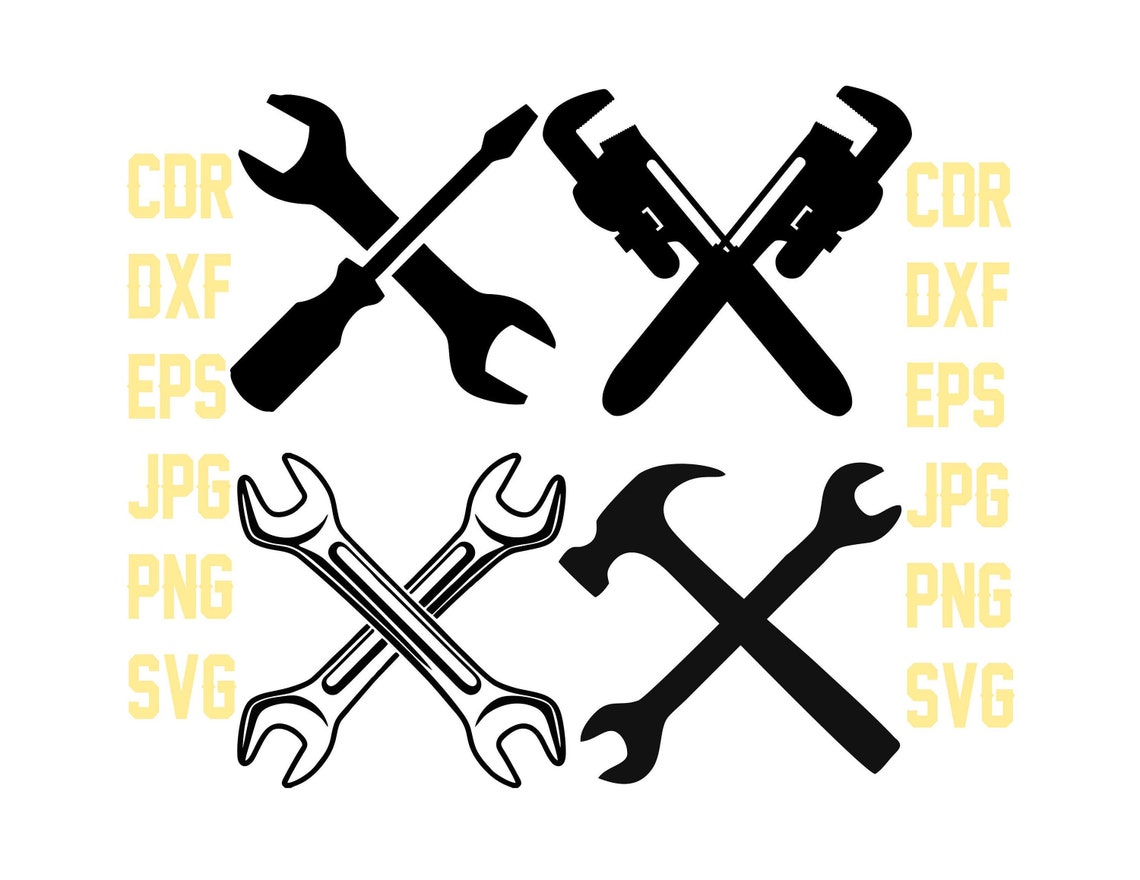 Working Tools Svg Cutting Files Instant Download Wrench | Etsy