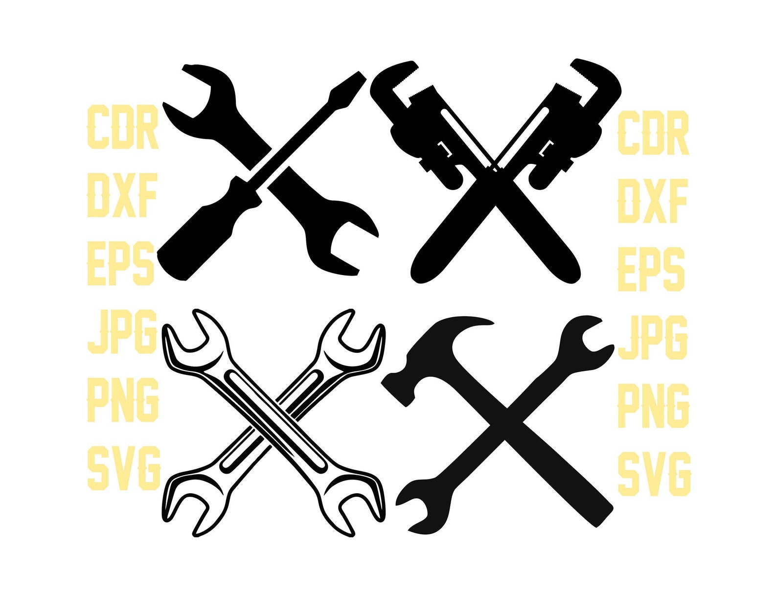 Working Tools Svg Cutting Files Instant Download Wrench | Etsy
