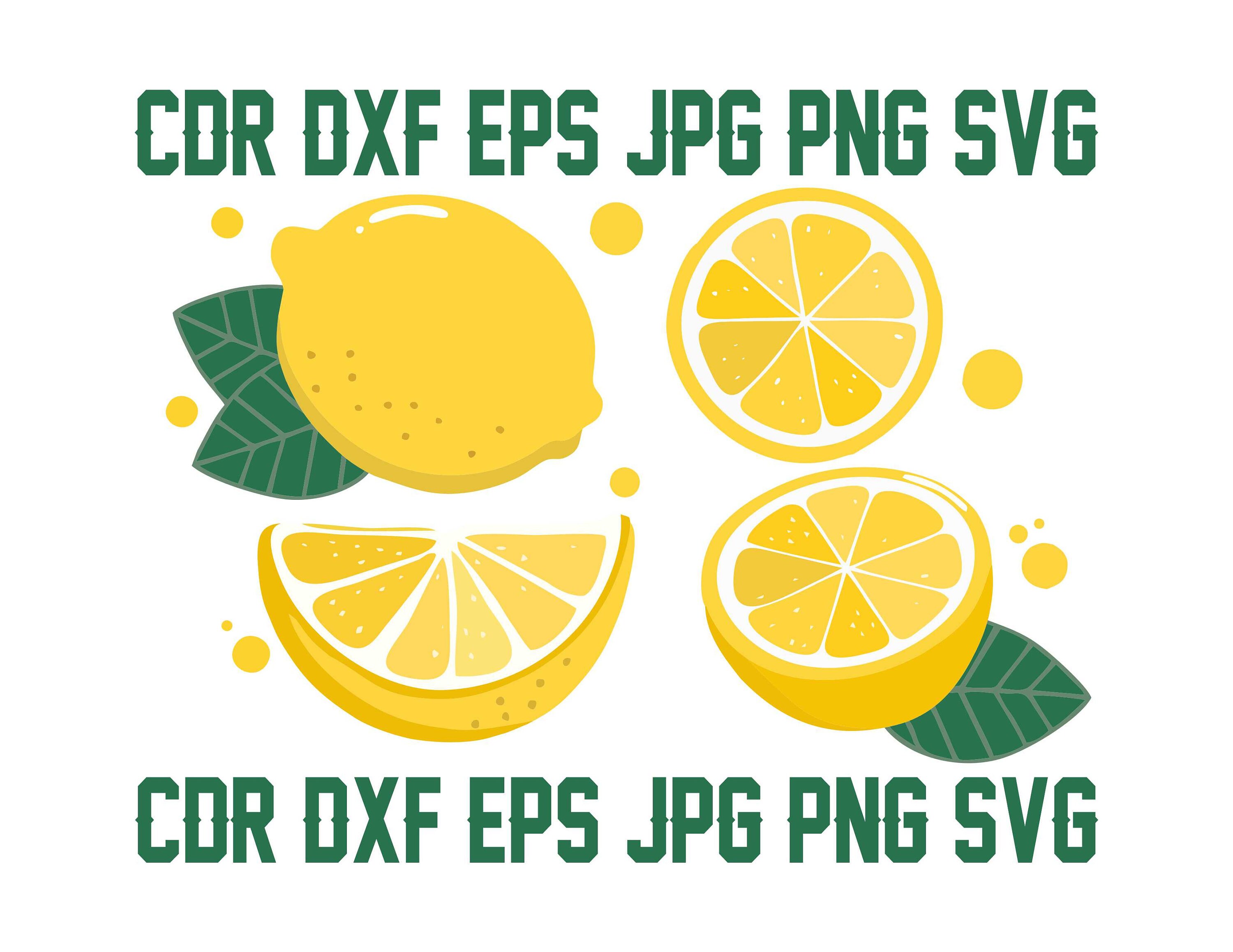 Lemon Svg Cutting Files, Instant Download Lemonade Clipart Design ...