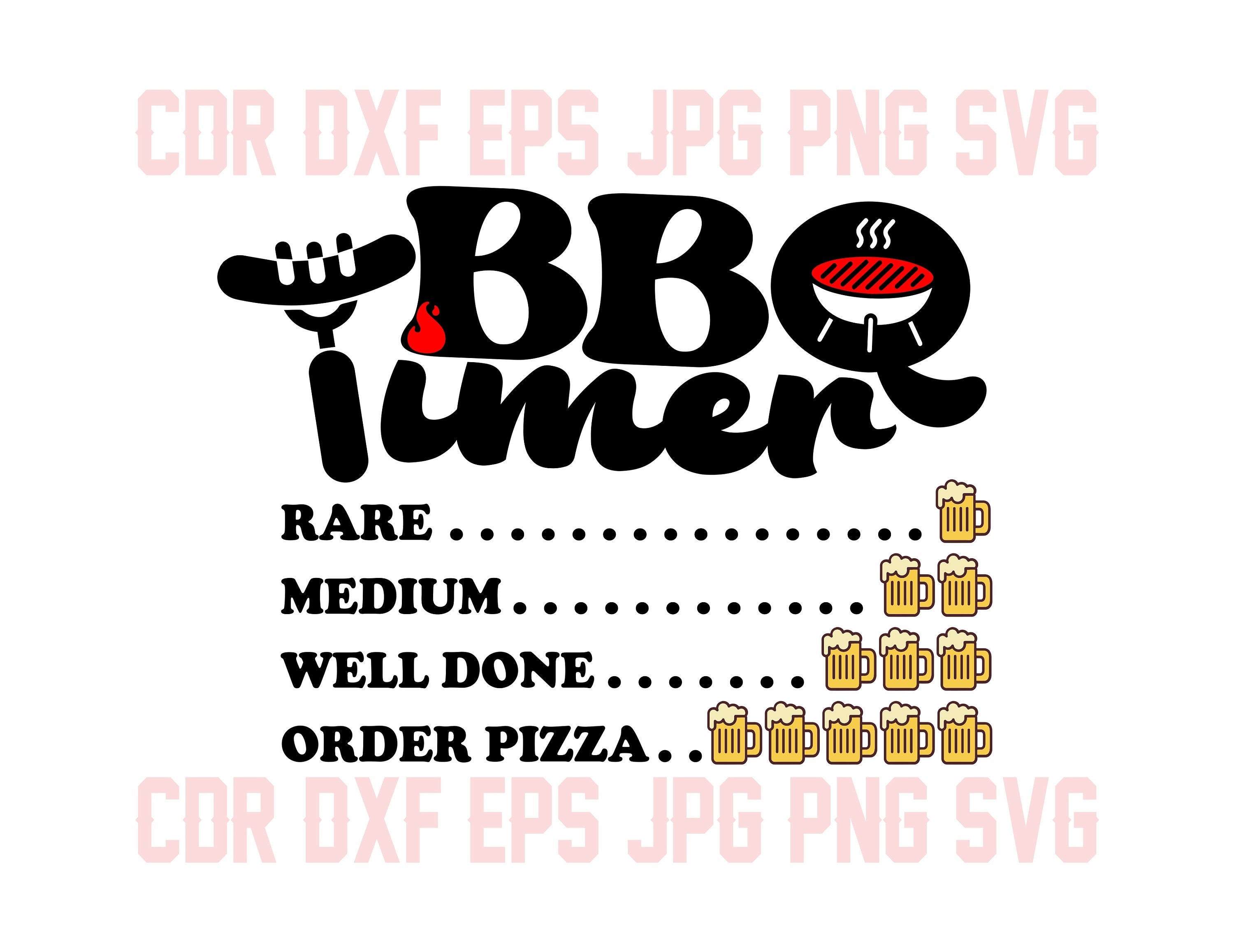 Bbq Timer Svg, Barbecue Svg, Funny Bbq Clipart, Barbeque Party Svg, Bbq ...