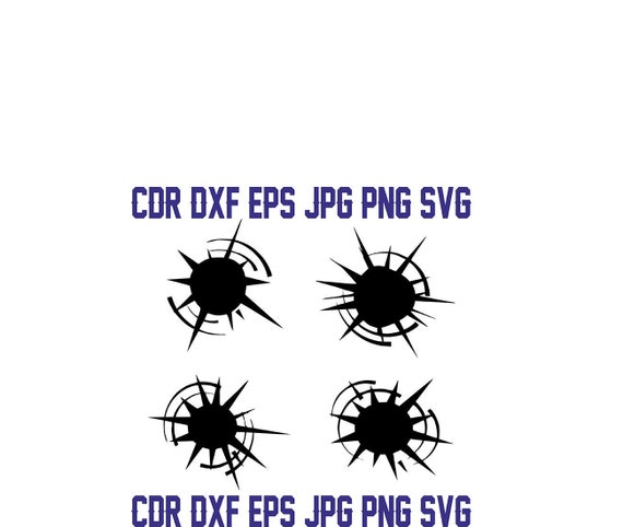 Bullet Hole Svg Cut Files Digital Crack Holes Cricut - Etsy