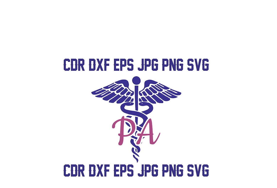 Physician Assistant svg cut file pa logo Digital Doctor dxf | Etsy