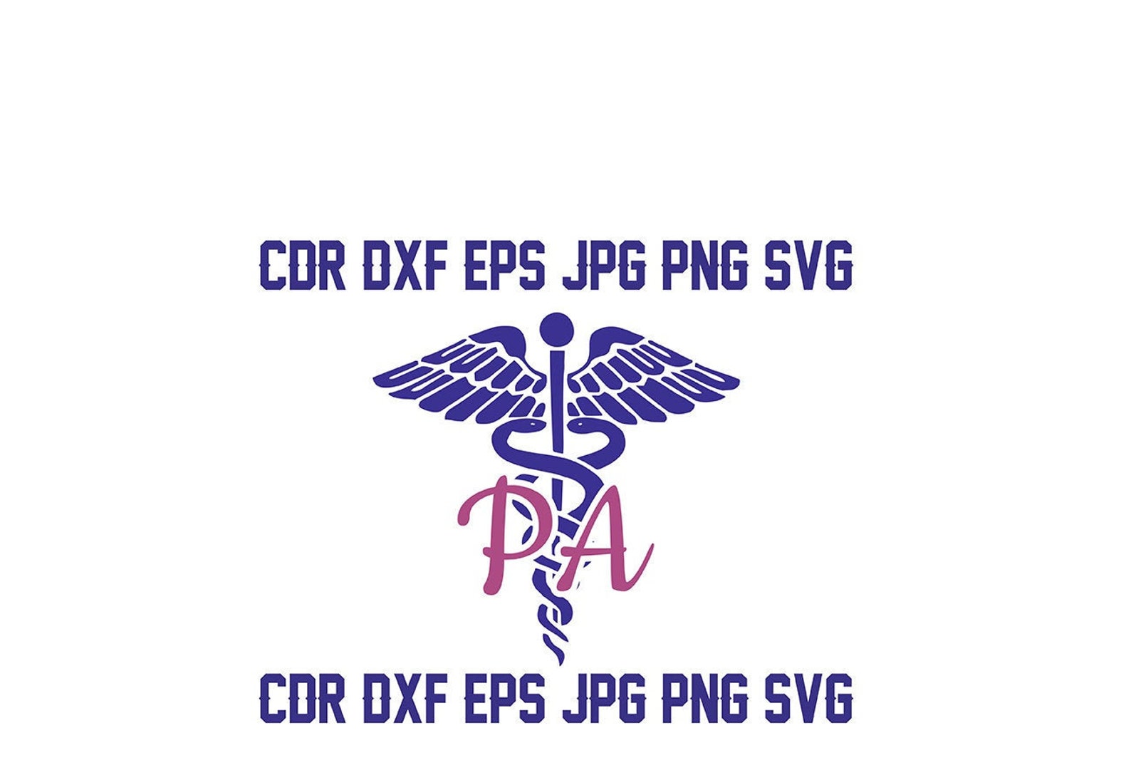 Physician Assistant svg cut file pa logo Digital Doctor dxf | Etsy