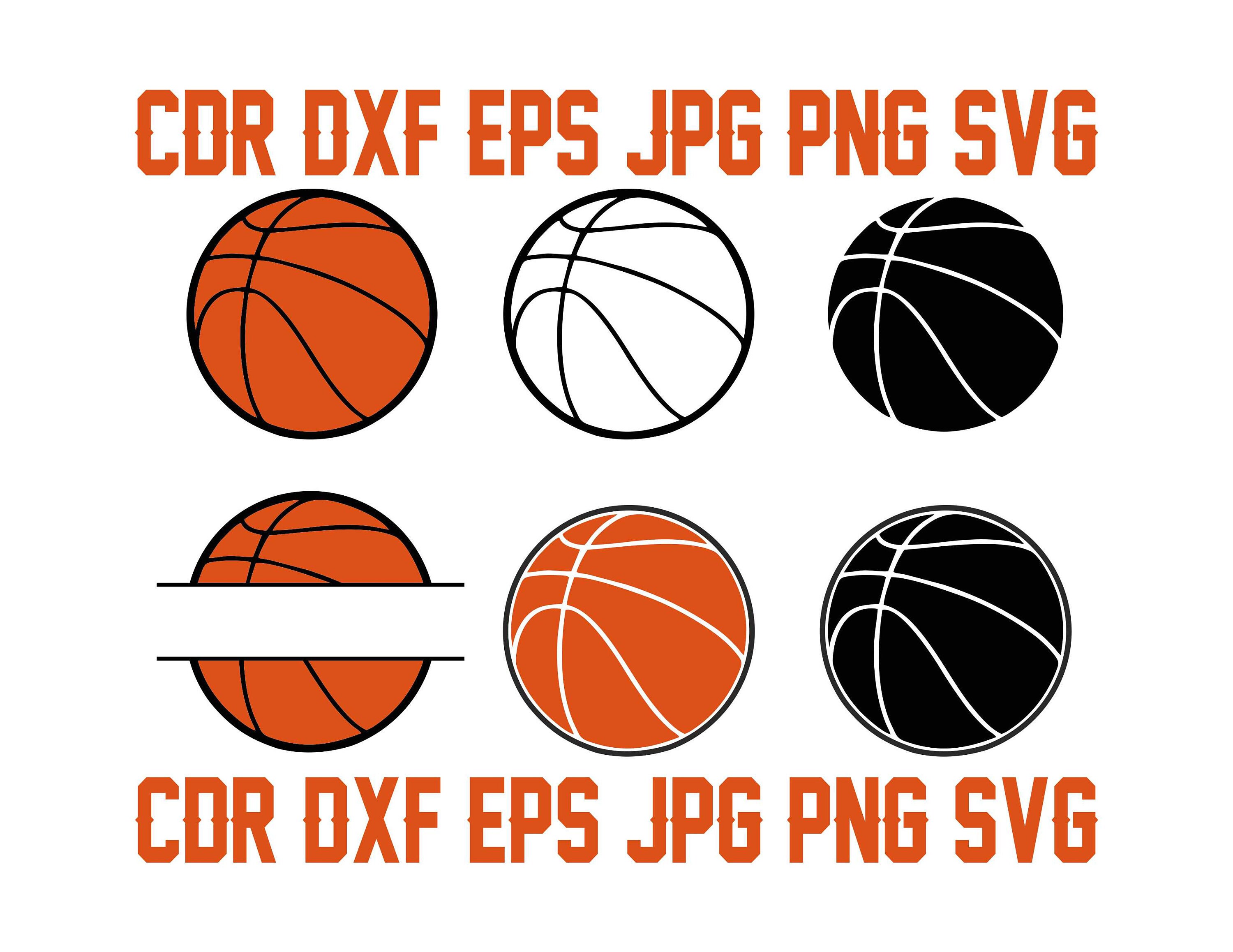 Basketball ball svg cut files vector basketball clipart | Etsy