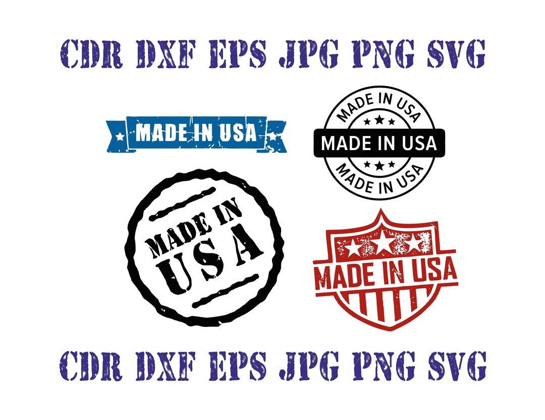 Made in USA Vector Cutting Files, Instant Download Made in US Svg ...
