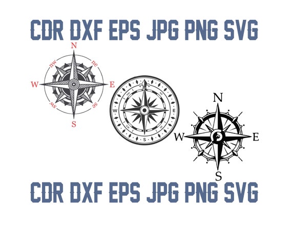 Vector Compass Svg Files Digital Nautical Files Printable | Etsy