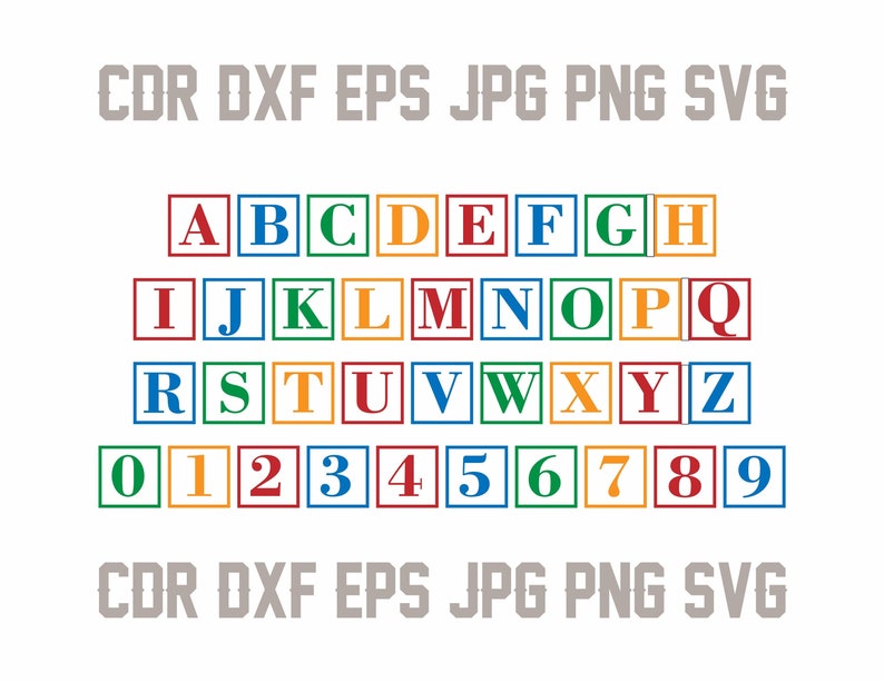 Alphabet Blocks Svg Blocks Letters Svg Building Blocks Svg - Etsy