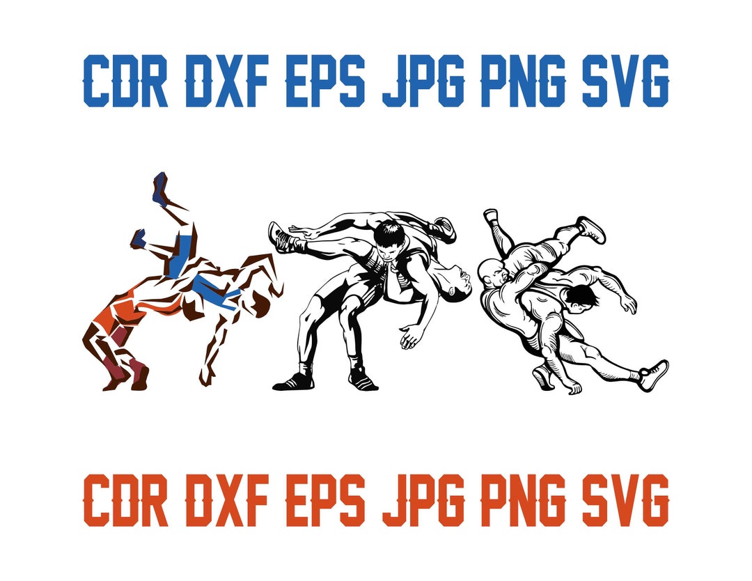 Printable Wrestling Svg Files, Digital Wrestling Silhouette, Sports Svg ...