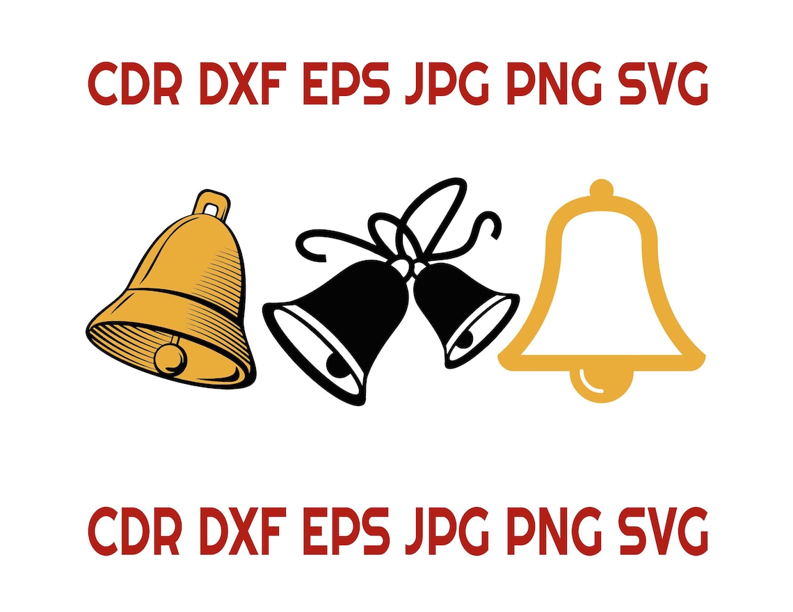 Digital Bell Svg Cutting Files, Instant Download Bells Svg Cricut ...