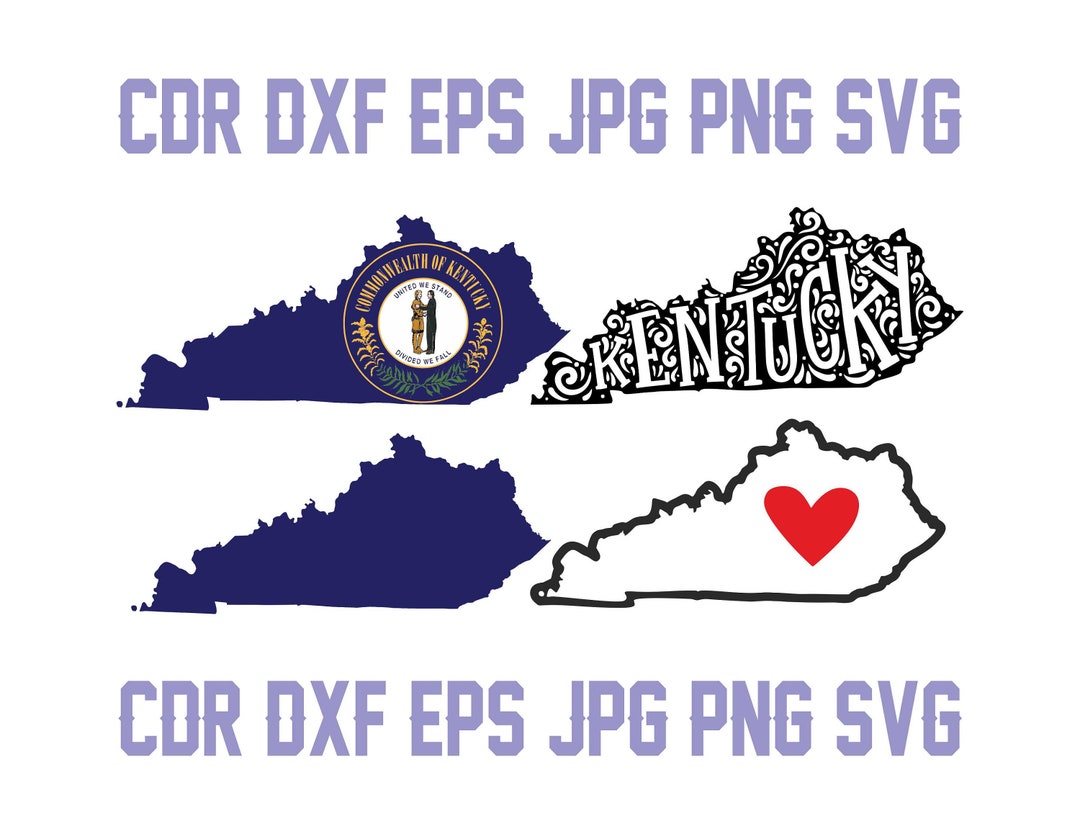 Kentucky Svg Cutting Files, Digital Kentucky State Svg Instant Download ...
