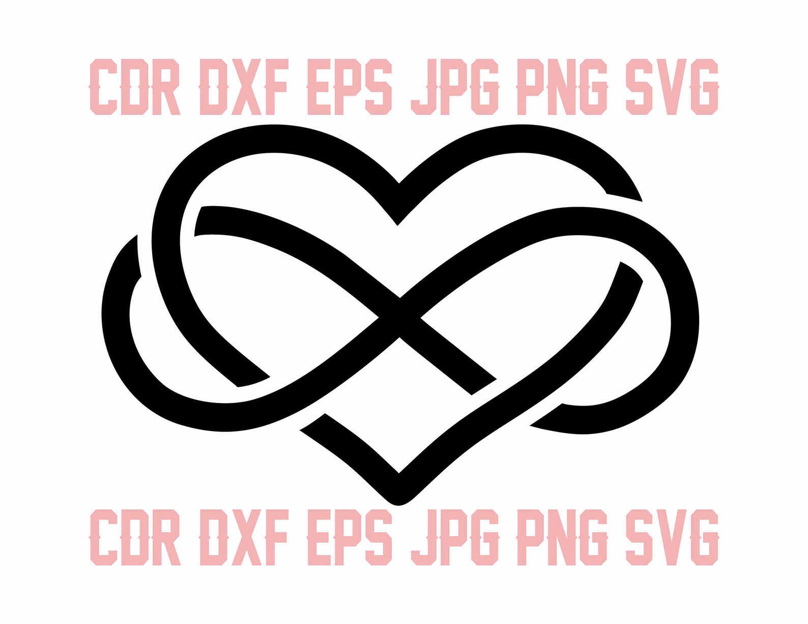 Infinity Heart Svg Infinity Love Clipart Valentines Day - Etsy
