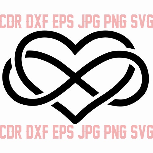 Infinity Heart SVG Love Infinity Heart SVG Cut File for - Etsy