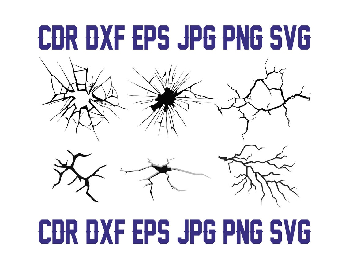 Cracks Svg Cutting Files Instant Download Crack Cut File - Etsy