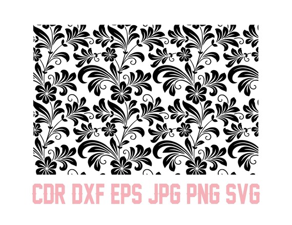 Tooled Leather Svg Vector Seamless Floral Pattern Digital | Etsy