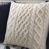 Vintage KNITTING PATTERN PDF Download Floor Cushion Cover Aran Bedroom ...