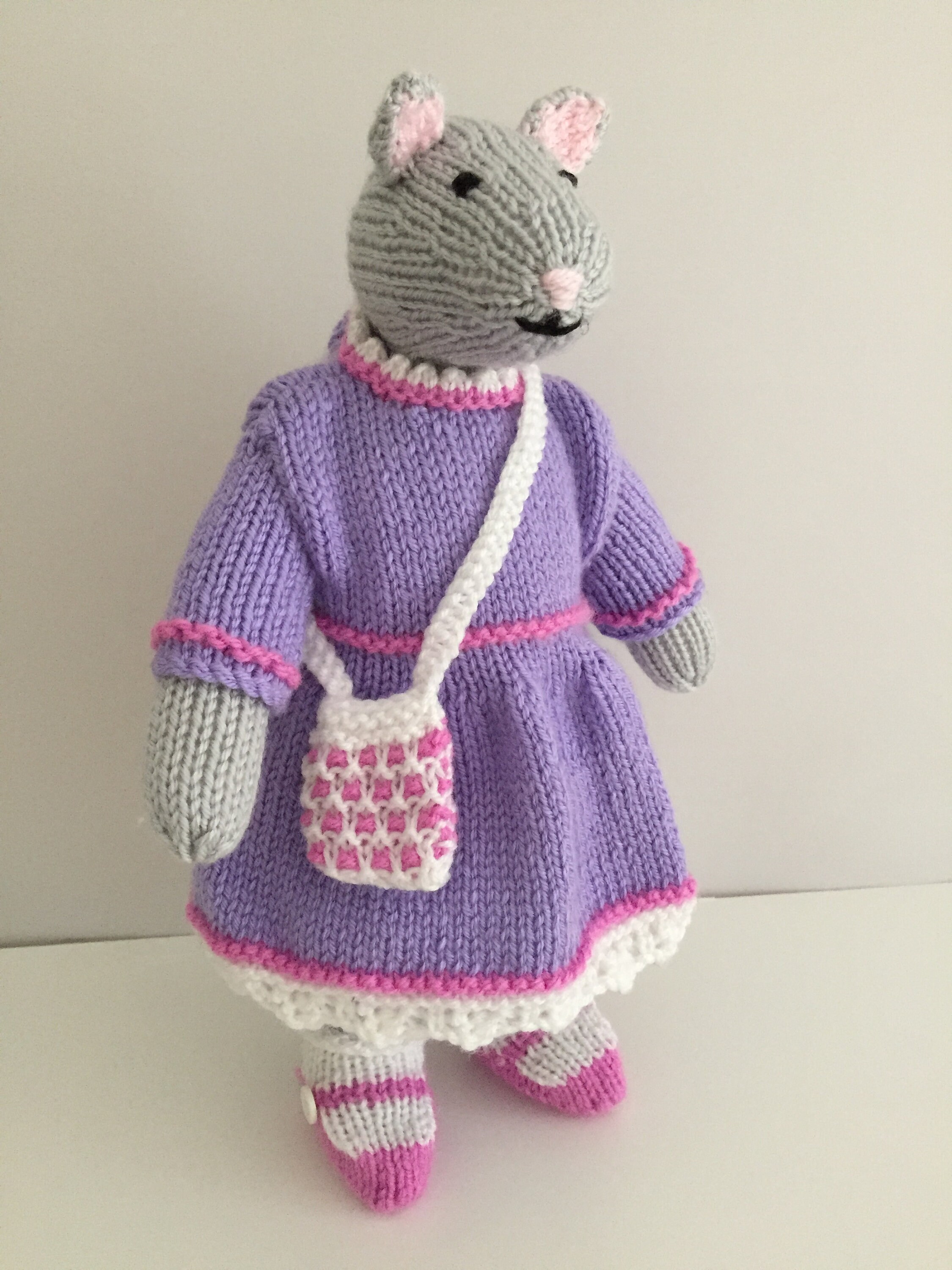 Milly Mouse in Her Sunday Best. Knitting Pattern for Mouse - Etsy Australia