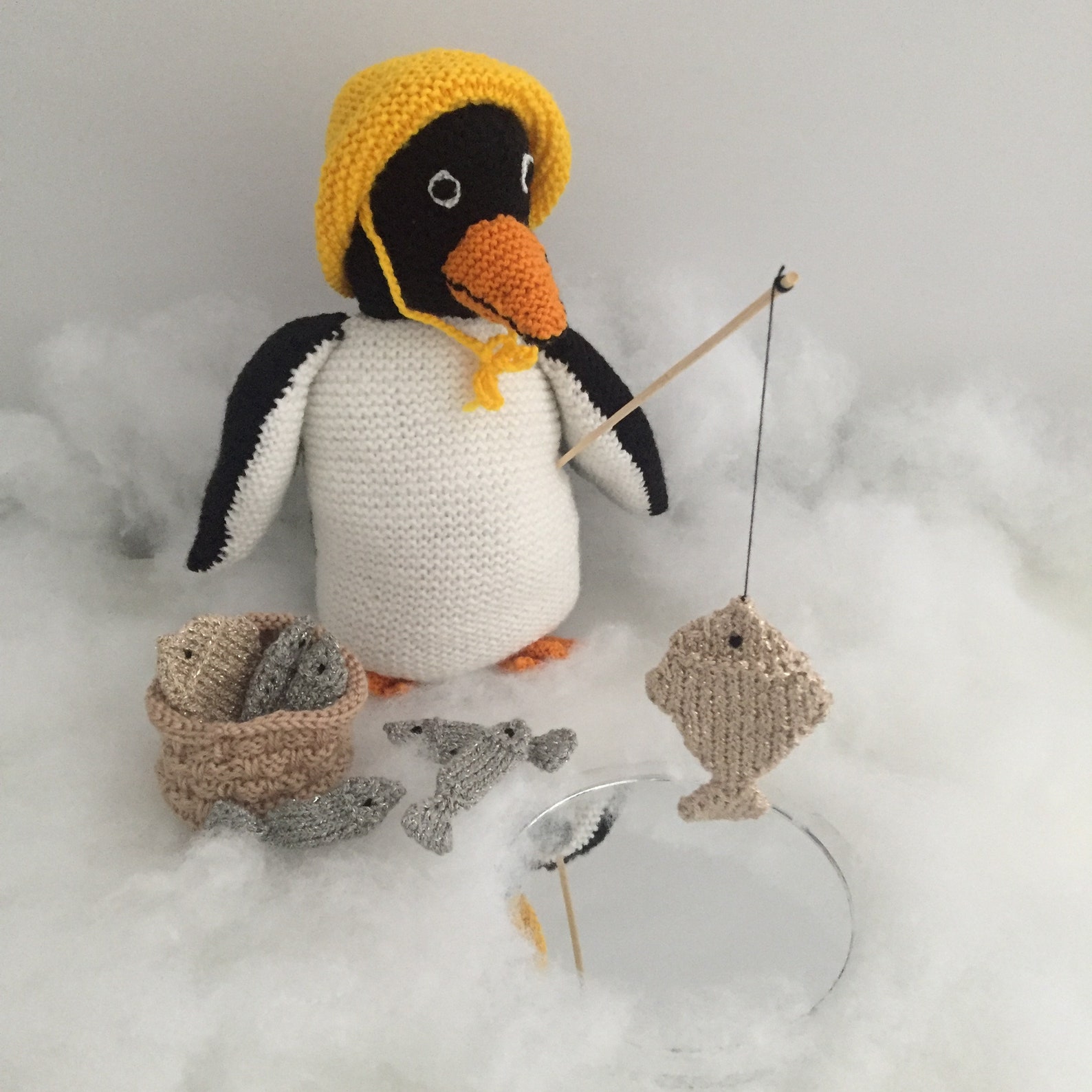 Rod the Fishing Penguin. Knitting Pattern. Instant PDF Download. Double ...