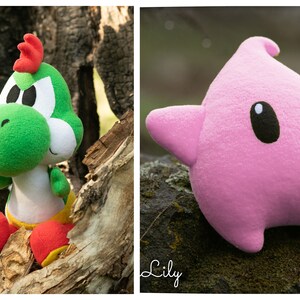 Luma Plushie, Pink Soft Star, 8 in and 5.5 In, Handmade Stuffed Animal ...