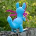 Rivulet Plushie, Blue Slugcat Plush, Handmade Stuffed Animal, 11.8 In ...