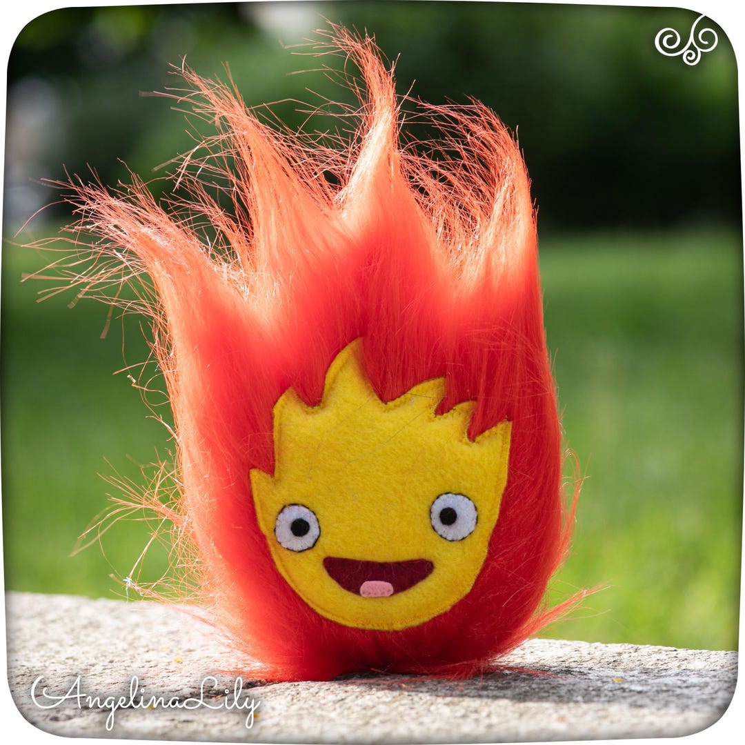 Calcifer Plush, Howl's Moving Castle Inspired, Fire Demon Plushie, 6 ...
