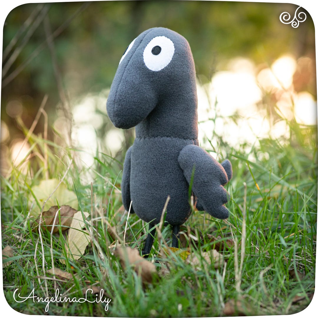 Raven Hilda Inspired, the Great Raven, Thunderbird, Handmade Soft Plush ...