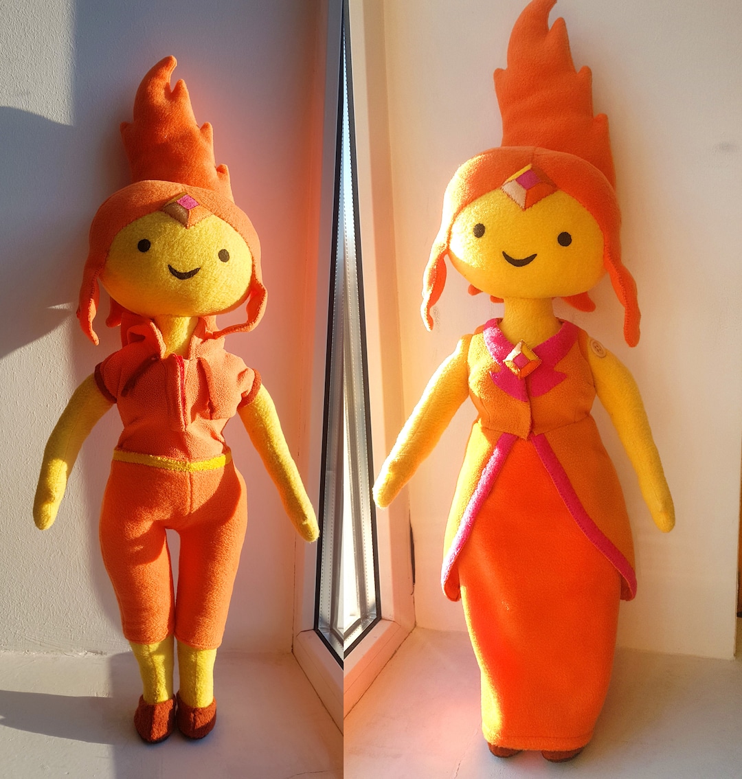 Adventure Time Inspired Flame Princess Handmade Plush Doll 17 in High Made to Order Etsy UK