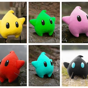 Luma Plushie, Pink Soft Star, 8 in and 5.5 In, Handmade Stuffed Animal ...