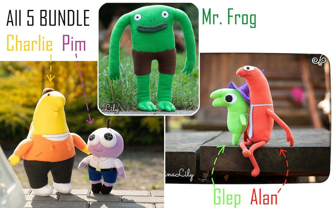 Smiling Friends Mr Frog Plushie Handmade - Etsy