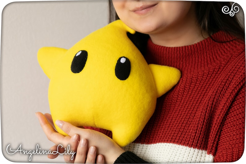 Luma Plush Green Soft Star Two Sizes Handmade Plushie Made - Etsy