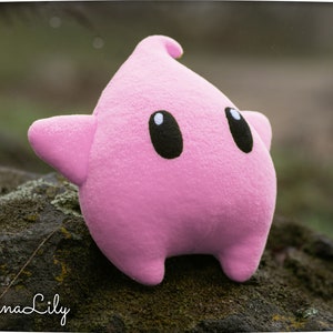 Luma Plushie, Pink Soft Star, 8 in and 5.5 In, Handmade Stuffed Animal ...