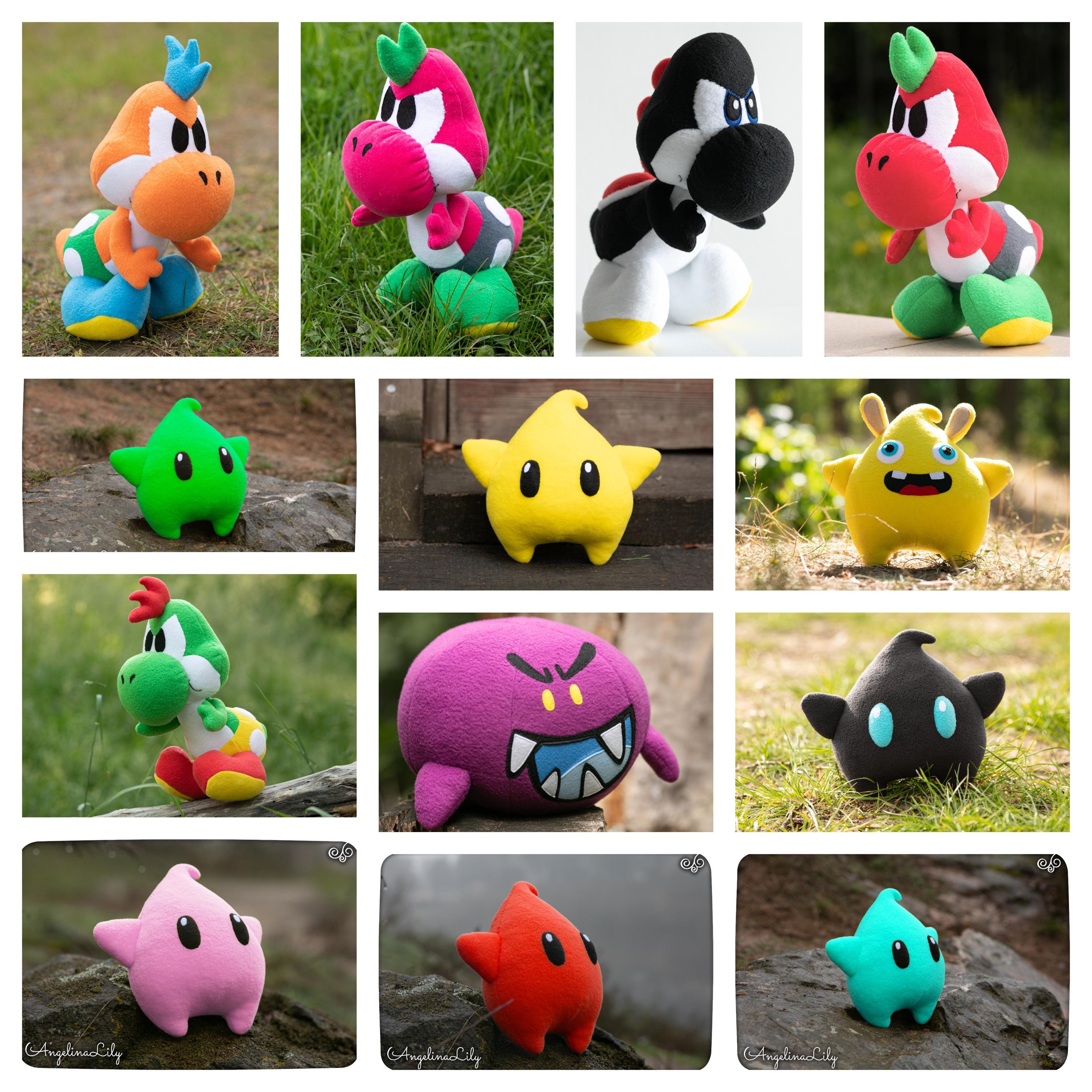 Black Yoshi Plushie Yoshi Dinosaur Handmade Stuffed Animal 13.3in High Made to Order Etsy Canada