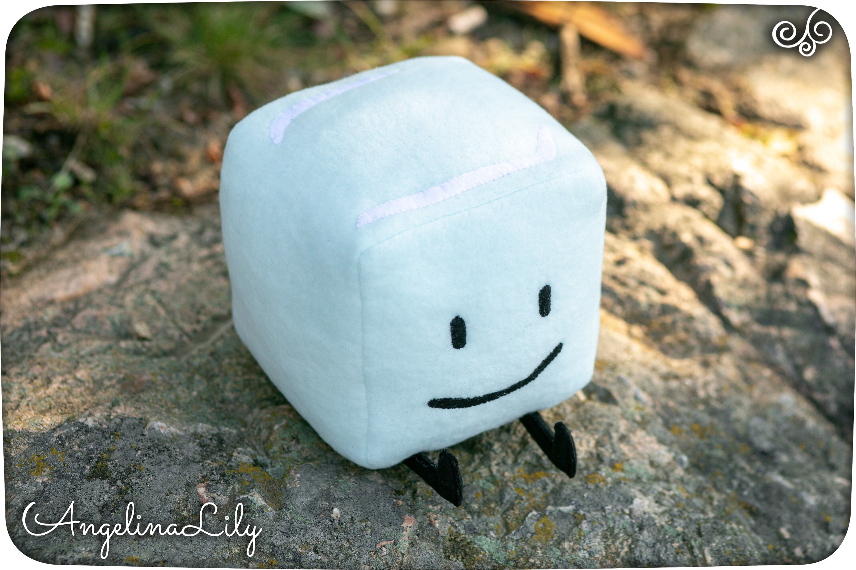 Bfdi Ice Cube Handmade Plush Toy Icy Plush Battle For Dream Etsy