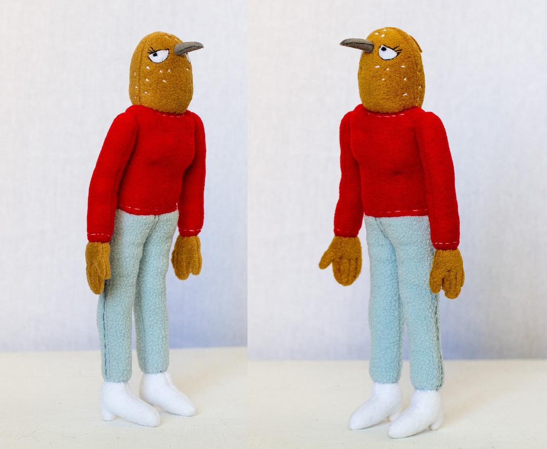 Tuca and Bertie Plush, Bertie Plushie, Handmade Soft Doll, 10 in High ...