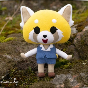 Retsuko Plush, Red Panda, Aggretsuko Inspired, Handmade Plushie, 11 In ...