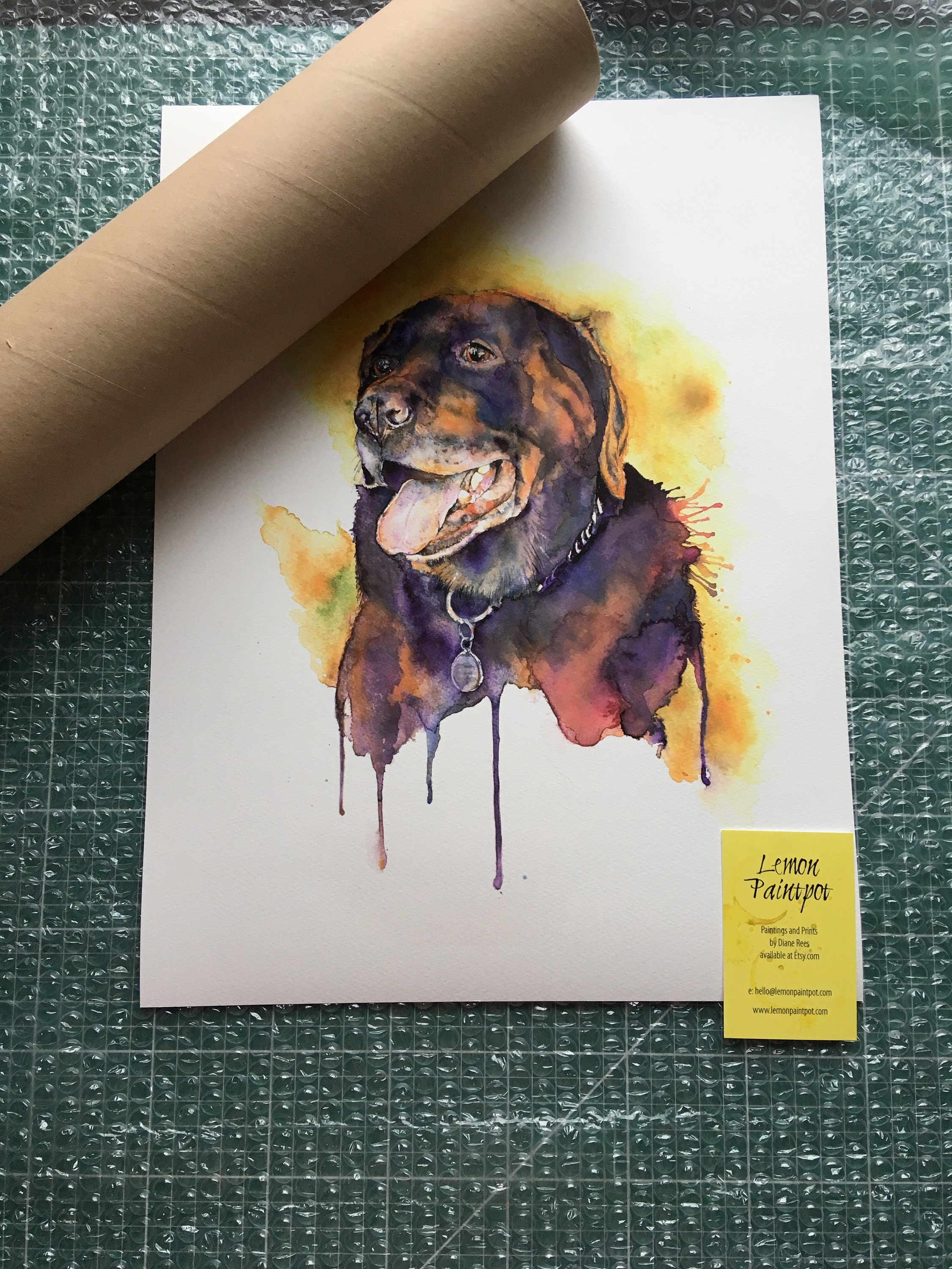 Labrador print labrador painting print watercolour painting labrador ...