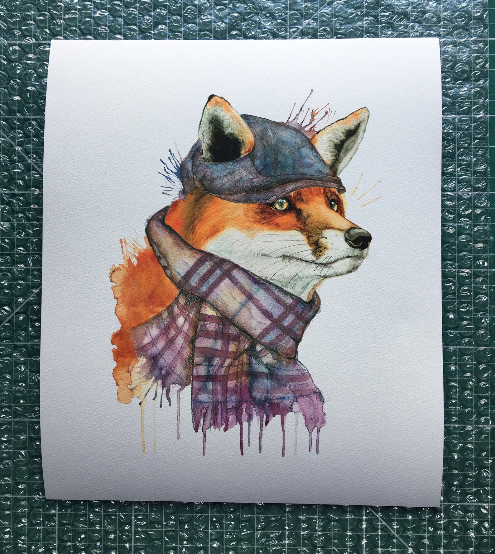 Fox Print Fox Water Colour Print Original Fox Water Colour - Etsy UK