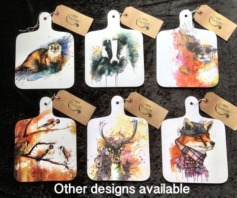 Fox Chopping Board Picture Chopping Board Wildlife Cutting Board ...