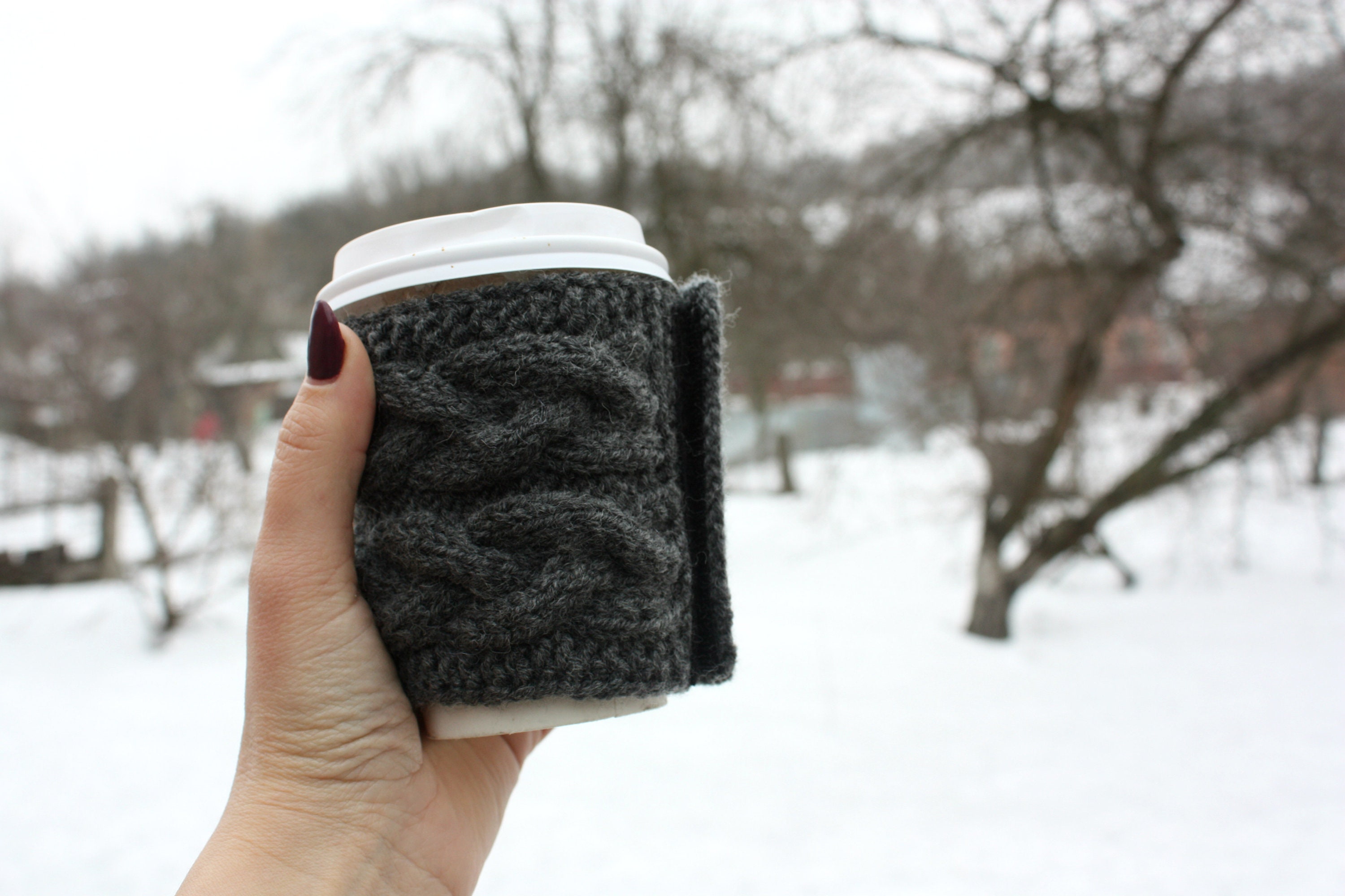 Knit Mug Cosy Coffee to Go Mug Cover Cup Cozy Knitted Mug | Etsy