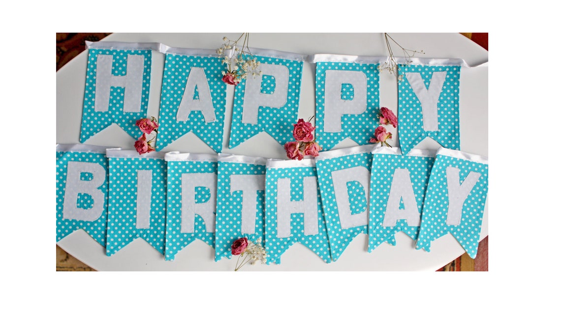 Banner Happy Birthday Party Decoration Wall Decoration - Etsy