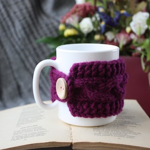 Knit Mug Cosy, Mug Cover, Cup Cozy, Valentine's Day Gift Knitted Mug ...