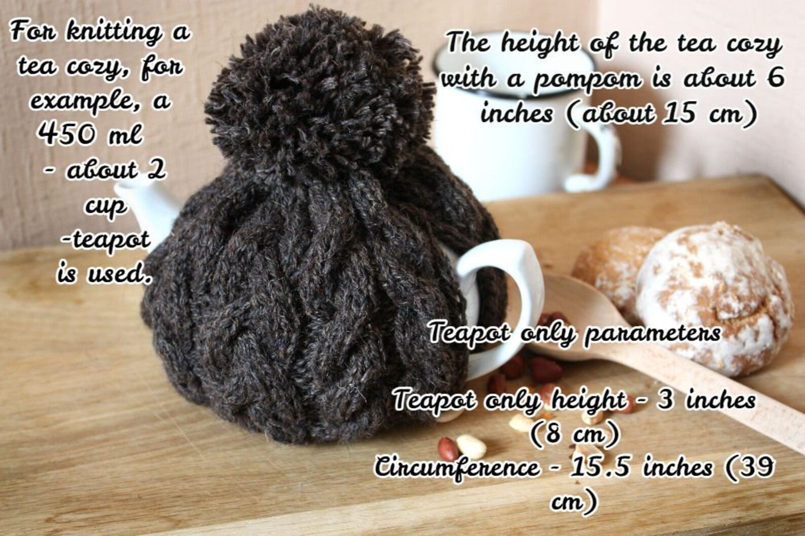 Country tea cozy teapot warmer wool tea cosy small teapot | Etsy