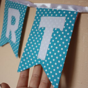 Banner - Happy Birthday, Party Decoration, Wall Decoration, Blue Flags ...