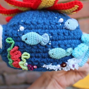 Nautical Tea Cover for Small Teapot, Crochet Tea Cozy, Red Octopus ...