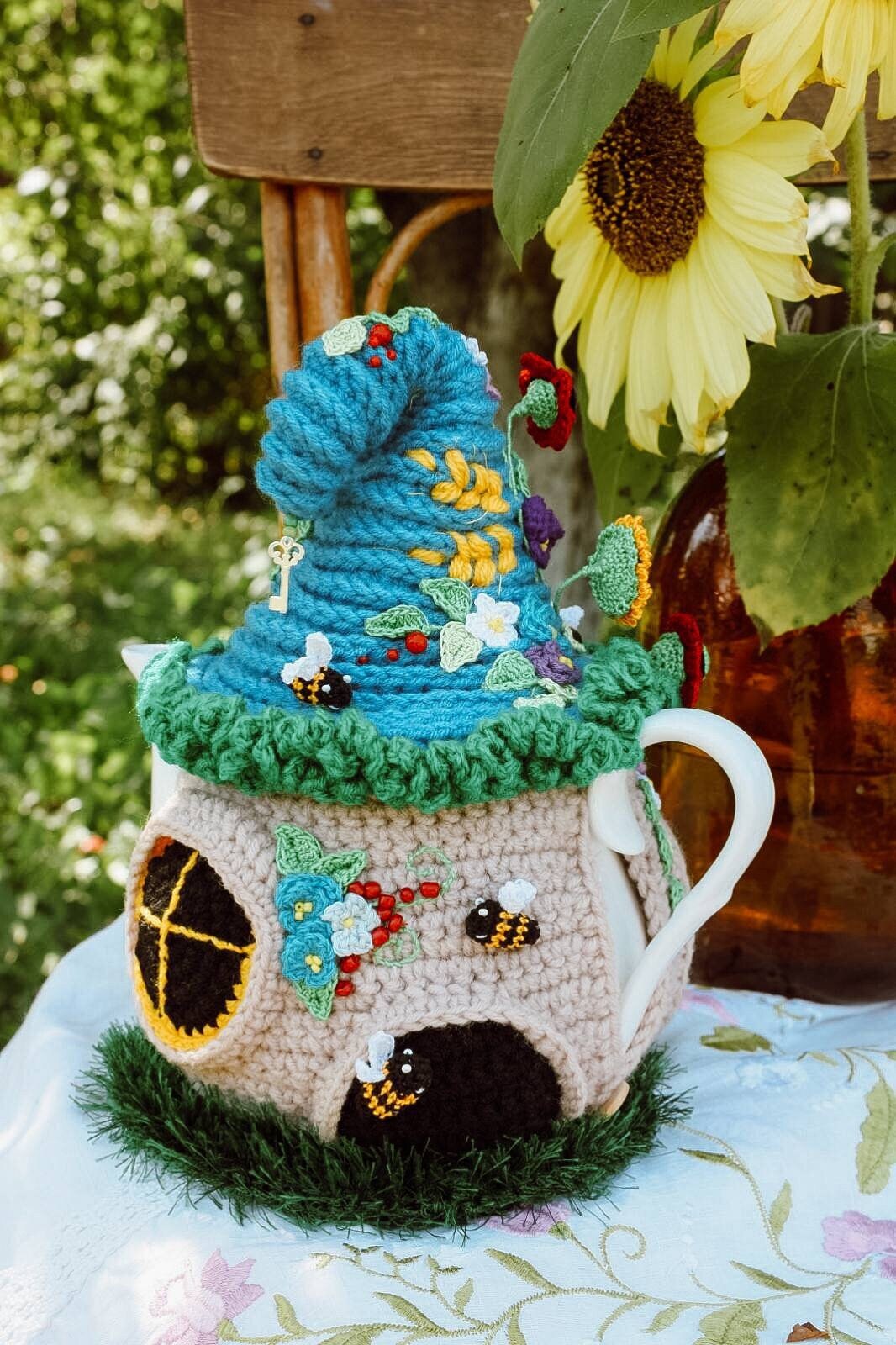 Fairy House Teapot Cosy Tea Cozy Tea Party Decor Teapot | Etsy