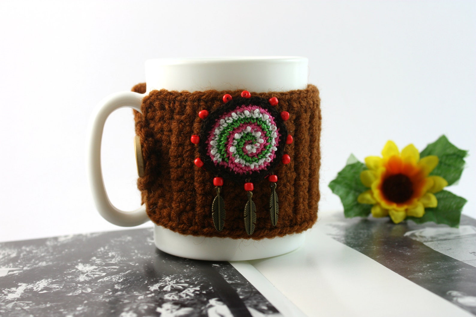 Brown Mug Cosy Mug Cover Cup Cosy Crochet Cup Cosy Crochet | Etsy