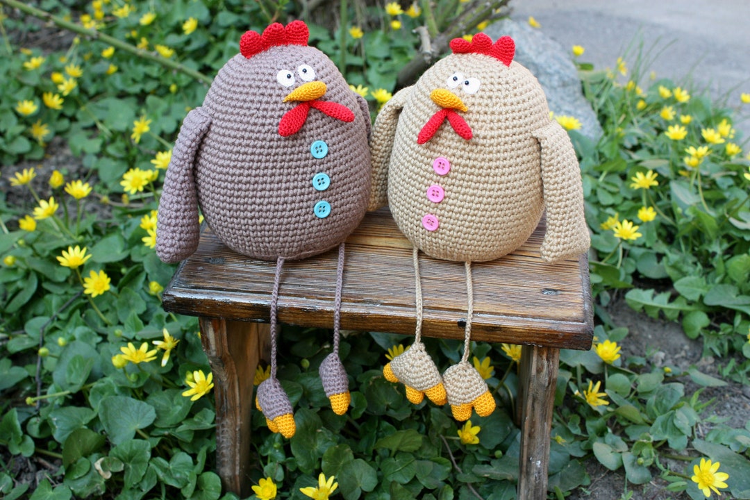 Chicken Easter, Crochet Chicken, Kitchen Decorations, Easter Gift ...