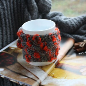 Multicolored Knit Mug Cozy, Knitted Mug Cosy, Knitted Mug Warmer, Mug ...